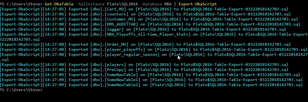 Scripting Tables with dbatools | Voice of the DBA