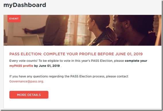 Update Your PASS Profile | Voice of the DBA