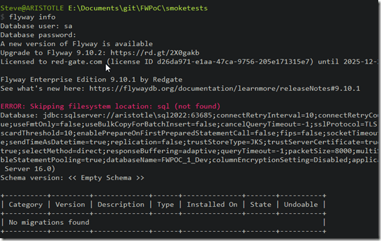Getting Started Connecting to a Database with Flyway | Voice of the DBA