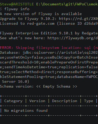 Getting Started Connecting to a Database with Flyway | Voice of the DBA