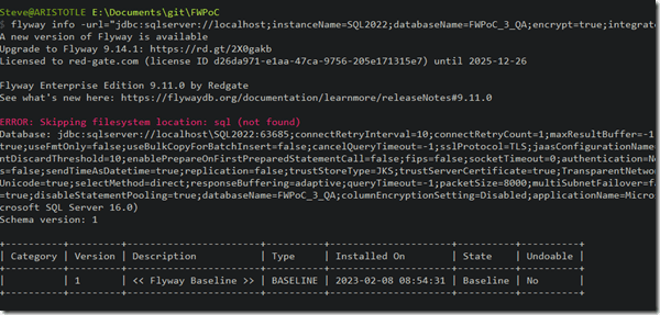 The Baseline for Flyway | Voice of the DBA